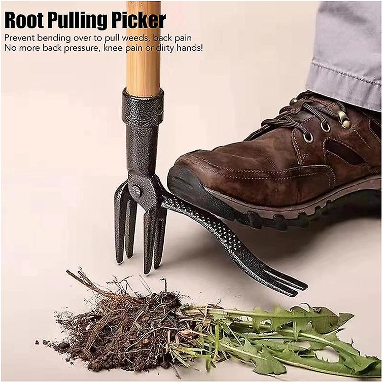 Weed Puller Tool, Stand Up Weeder Head Tool Iron Efficient Manual Root ...