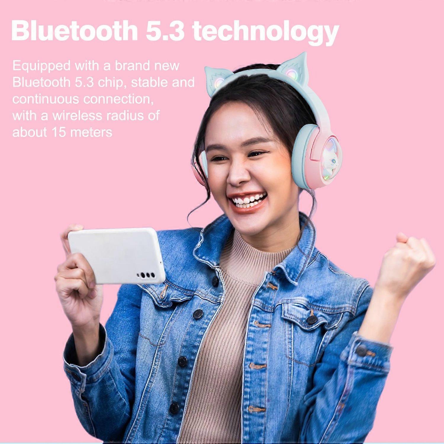 B5 2.4G Wireless / Bluetooth / Wired Over-Ear Headset Cute Cartoon Game ...