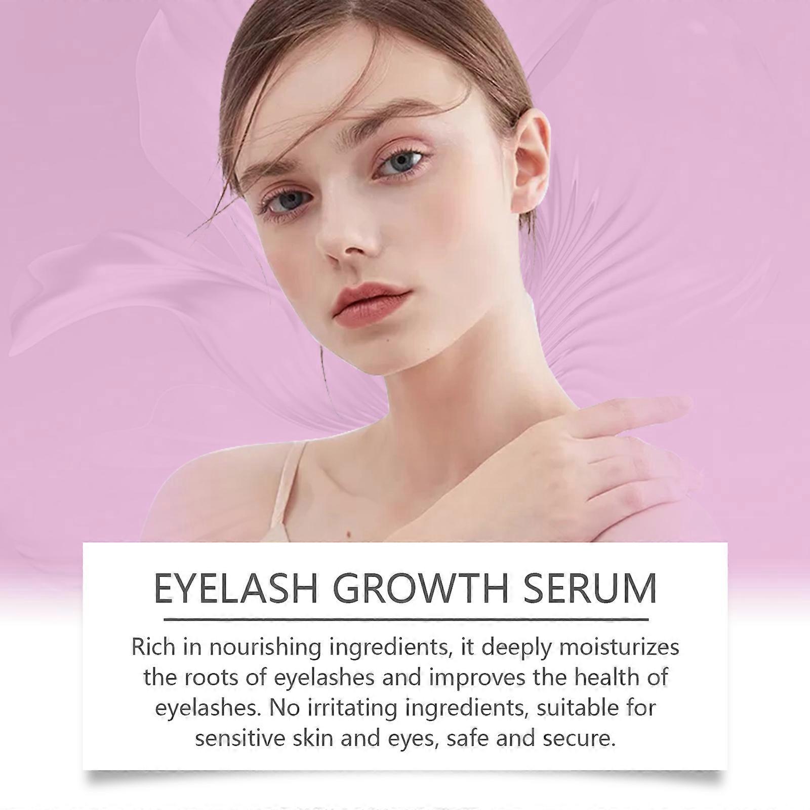 Advanced Eyelash Growth Serum with Natural Formula, 5ml Eyelash Enhancer Lash Serum for Longer ...