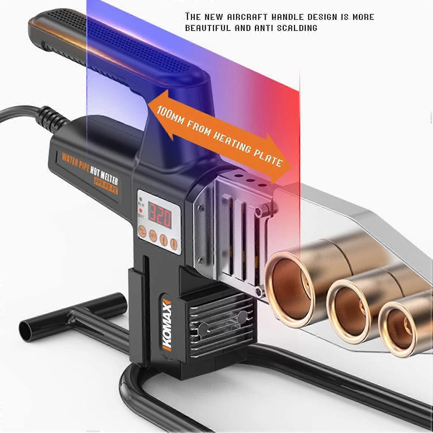 Water Pipe Hot Melt Machine 100-320 Temperature Adjustable, Handheld Socket Fusion Welder ...