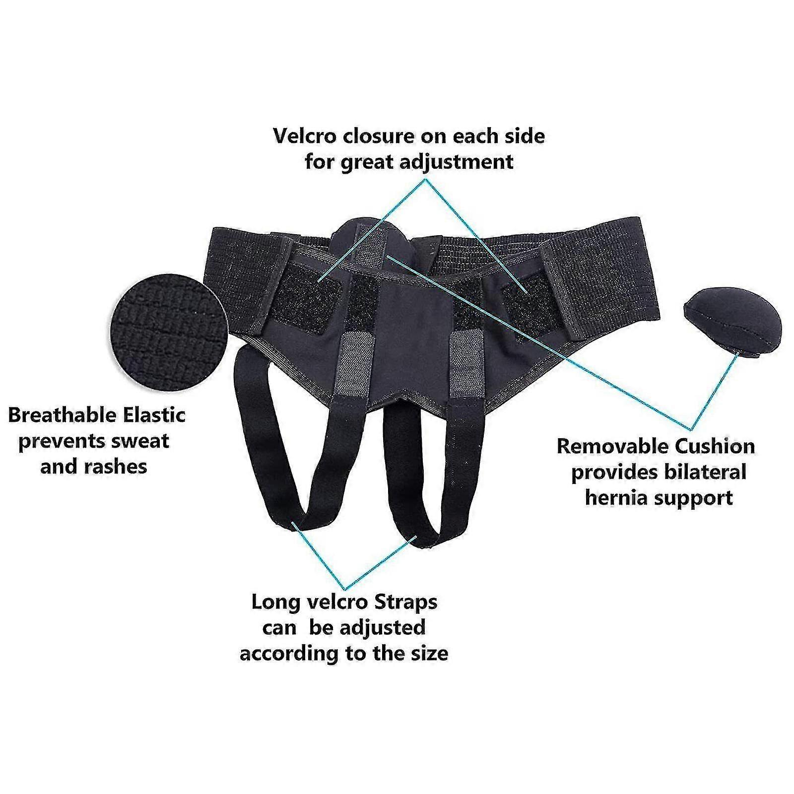 Inguinal Hernia Support Belt Double Groin Hernia Pain Relief Truss ...