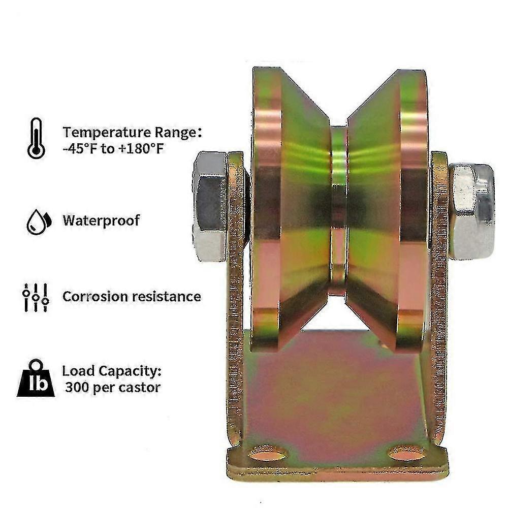 2 Pcs V-groove Wheel, 50mm Sliding Gate Wheels, V-groove Steel Wheels ...