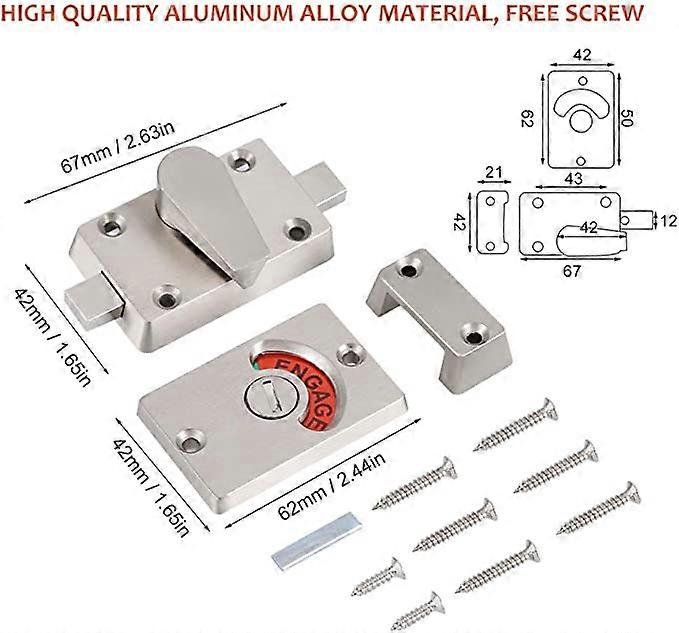 ZK-Stainless steel door handle with indicator latch and screwless/set ...