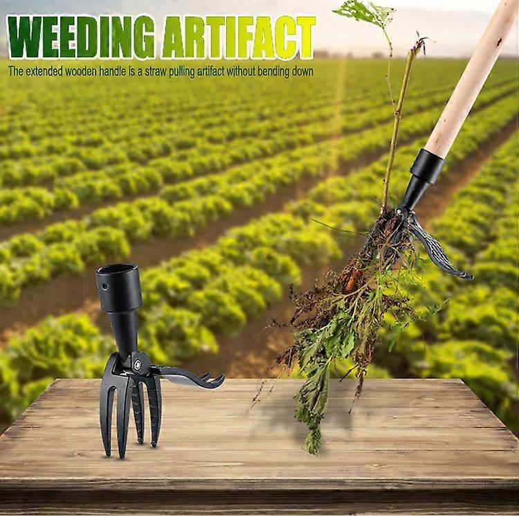 Manual Weeder Tool Weed Puller Head Standing Weeder with 4 Heavy Duty ...
