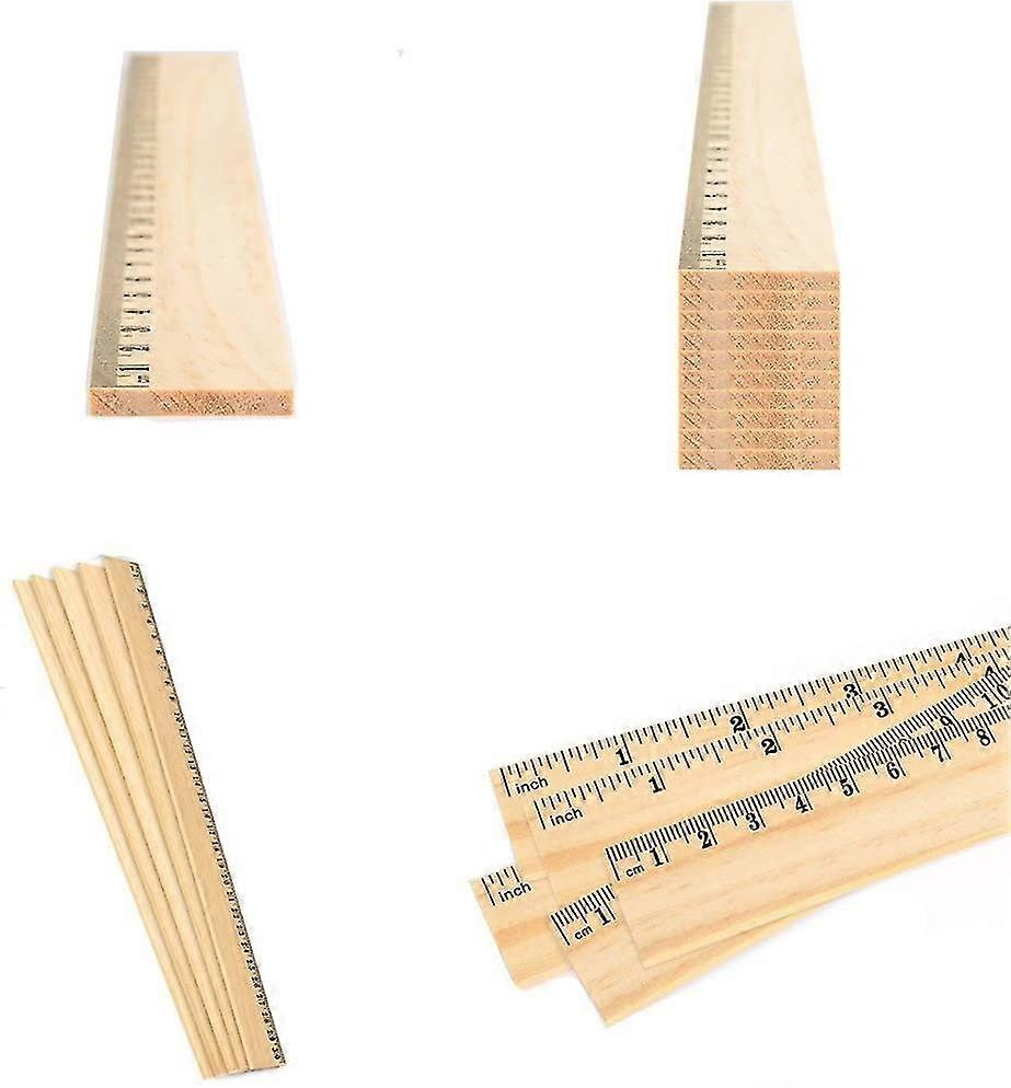25 Pack Wooden Ruler 12 Inch Rulers Bulk Wood Measuring Ruler Office ...