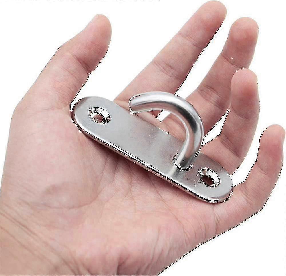 Stainless Steel Ceiling Hooks Heavy Duty Oval Open Hooks Pad Eye Plate ...