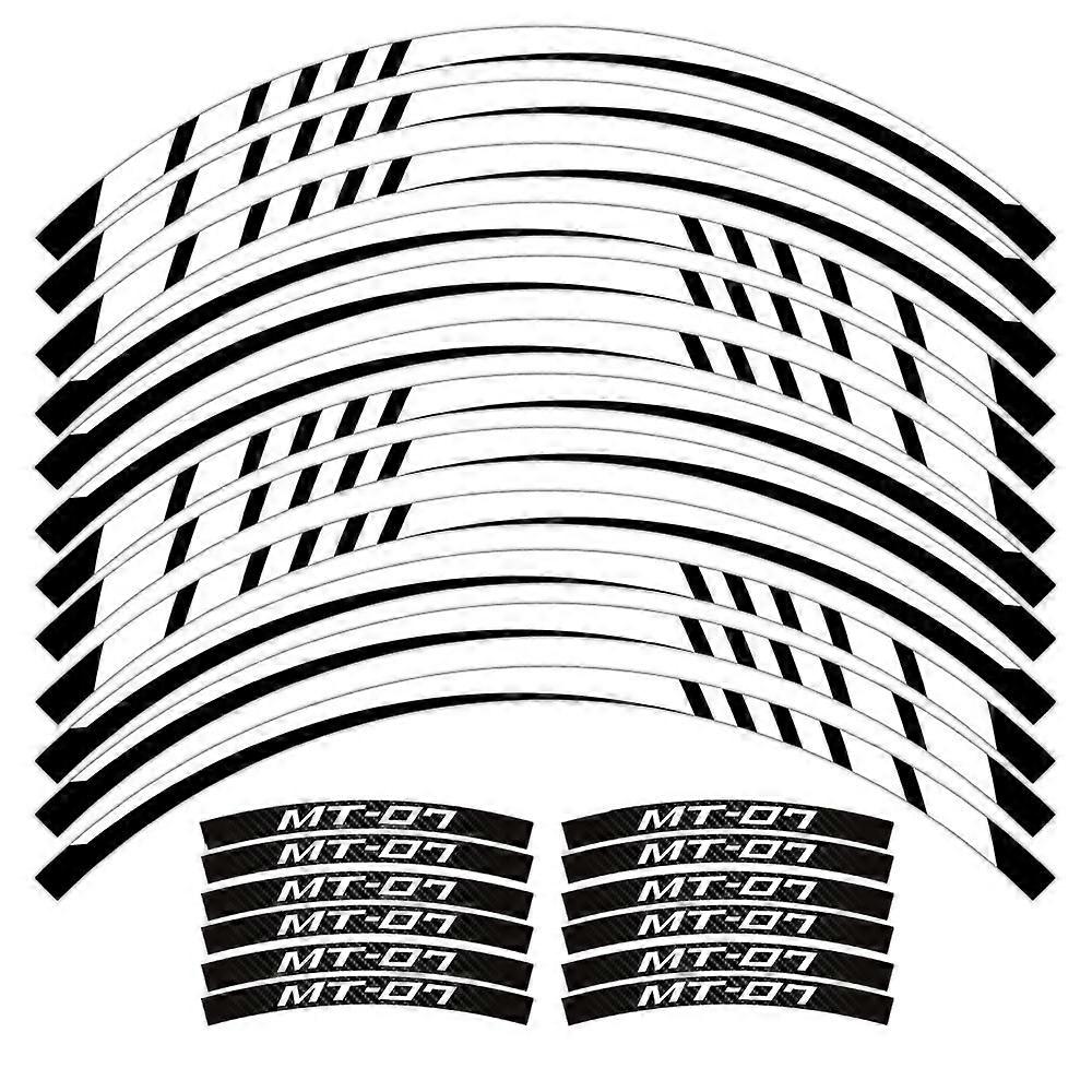Reflective MT-07 Motorcycle Wheel Stickers Reflective Rim Decal Logo ...