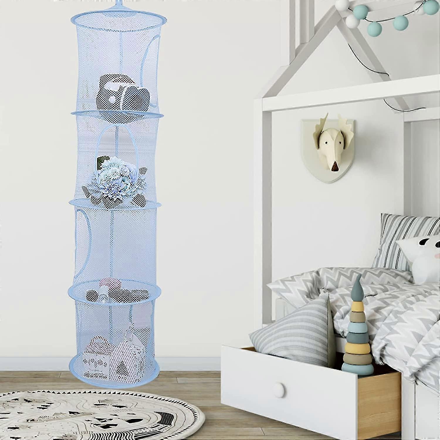 Space Hanging Mesh, Storage Hanging Mesh 4 Tier Collapsible Hanging ...