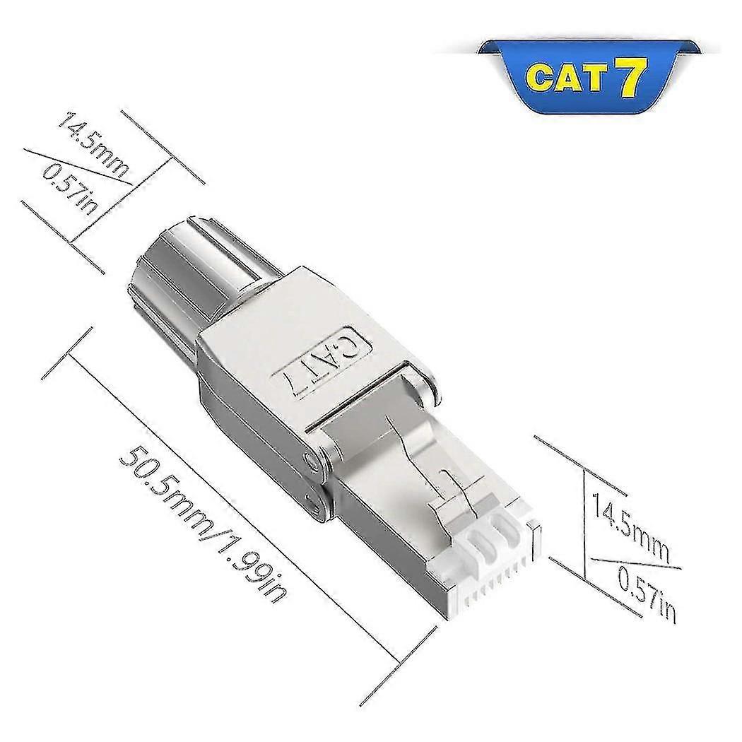 2 Pcs For Rj45 Cat7 Connectors Tool Free Shielded Toolless Modular ...