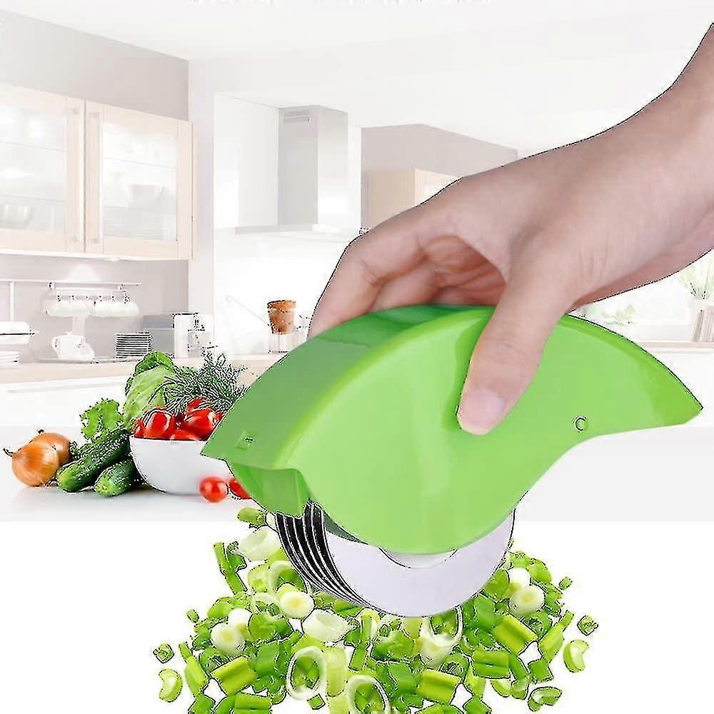 Herb Mincer - Manual Hand Scallion Chive Mint Cutter - Retractable ...