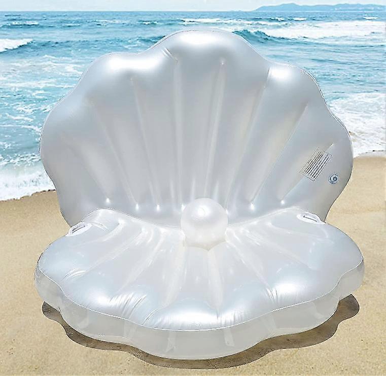 Large inflatable pool shell with pearl ball, summer beach party | Fruugo UK
