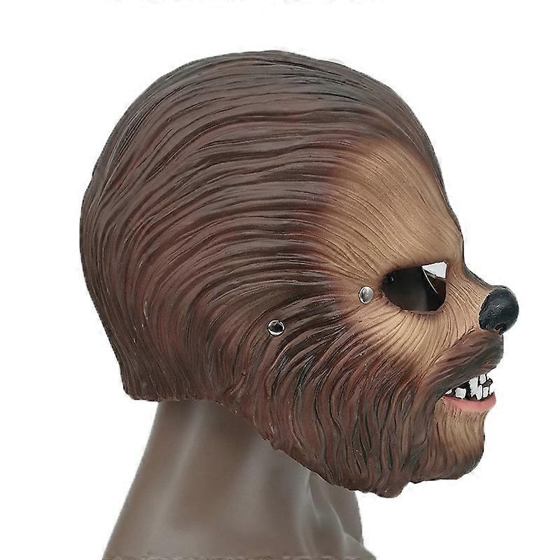 Halloween Mask Movable Jaw Full Head Chewbacca Masks Movie Cosplay ...
