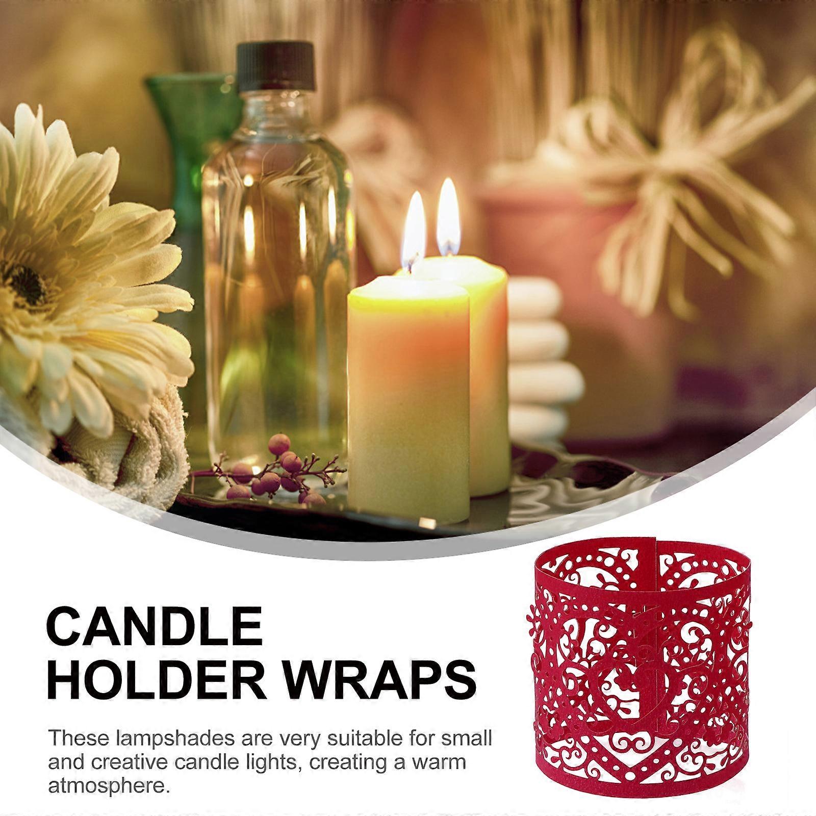 50pcs Hollow Paper Candle Holder Wraps Paper Lamp Enclosures Candle ...