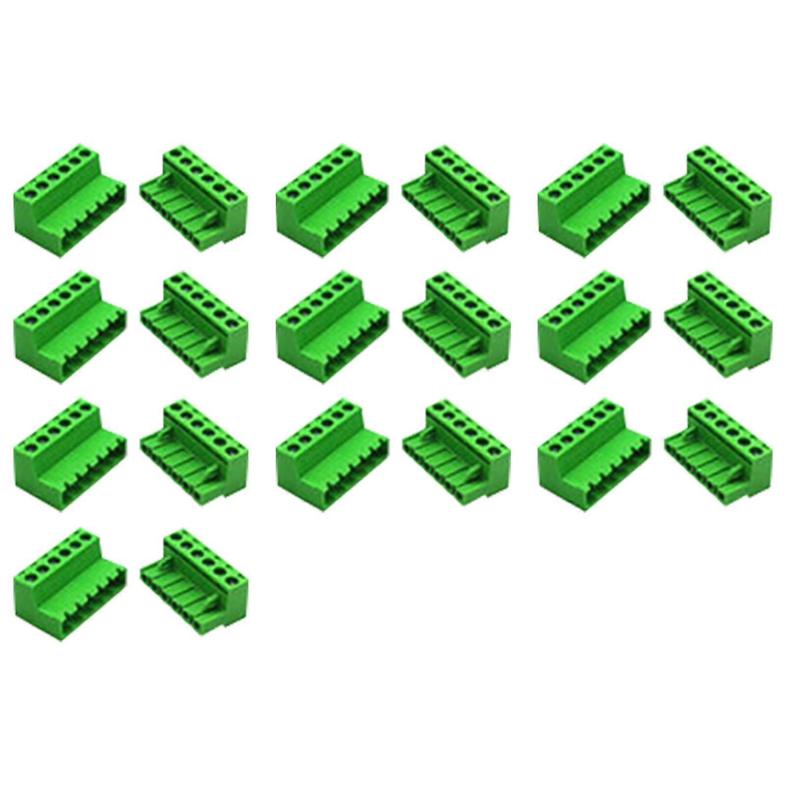 10Set 5.08MM PCB Pluggable Terminals Block Connector Butting Style 2/4 ...