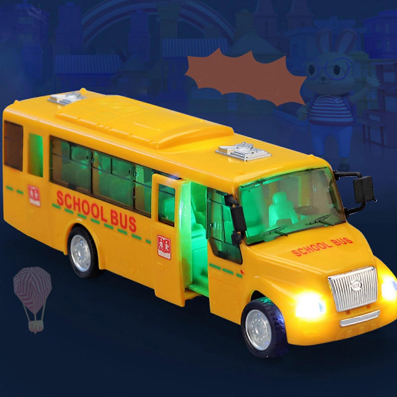 Pull Back Bus School Bus Model Toy Transport Vehicle Toy Police Bus ...