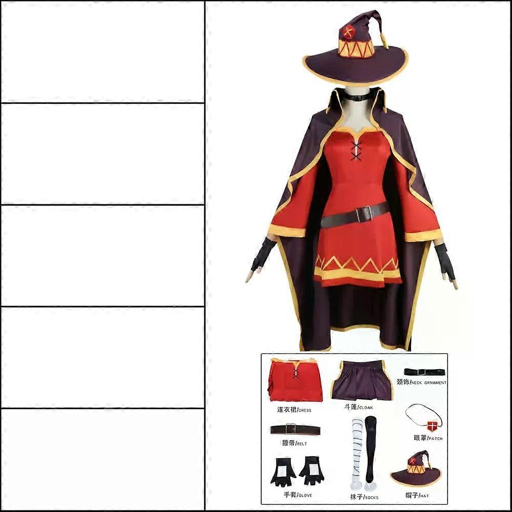 Anime Megumin Cosplay Costume Women Sorceress Dress Outfits Megumin Cos ...