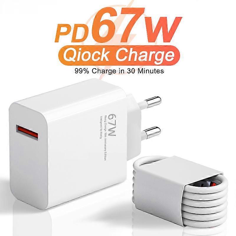 Charger 67W For Xiaomi Mi 12 12T 13 Pro Ultra Lite USB C Charger Redmi ...
