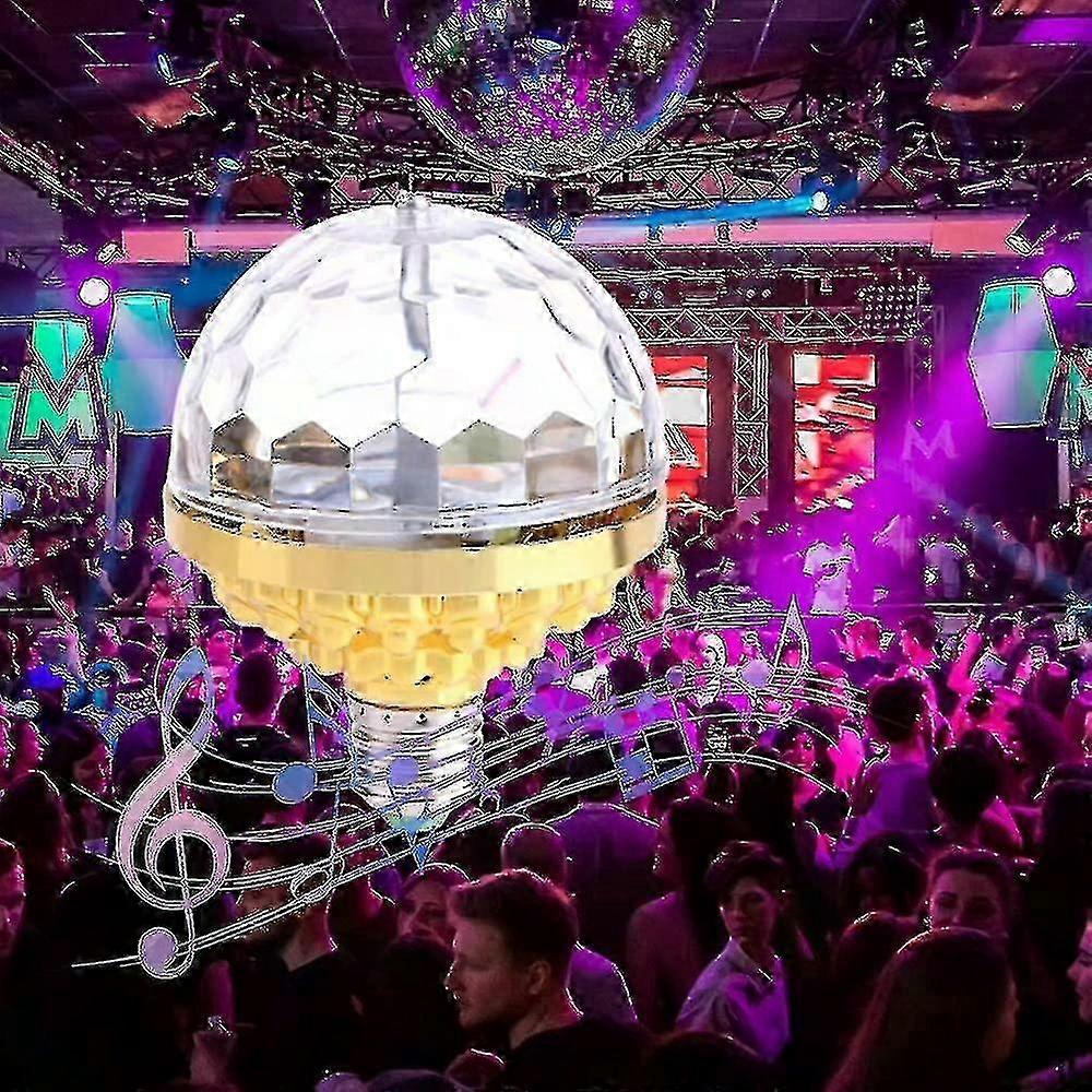 2 Pack RGB LED Disco Ball with Rotating Colors, Strobe Light for Stage ...