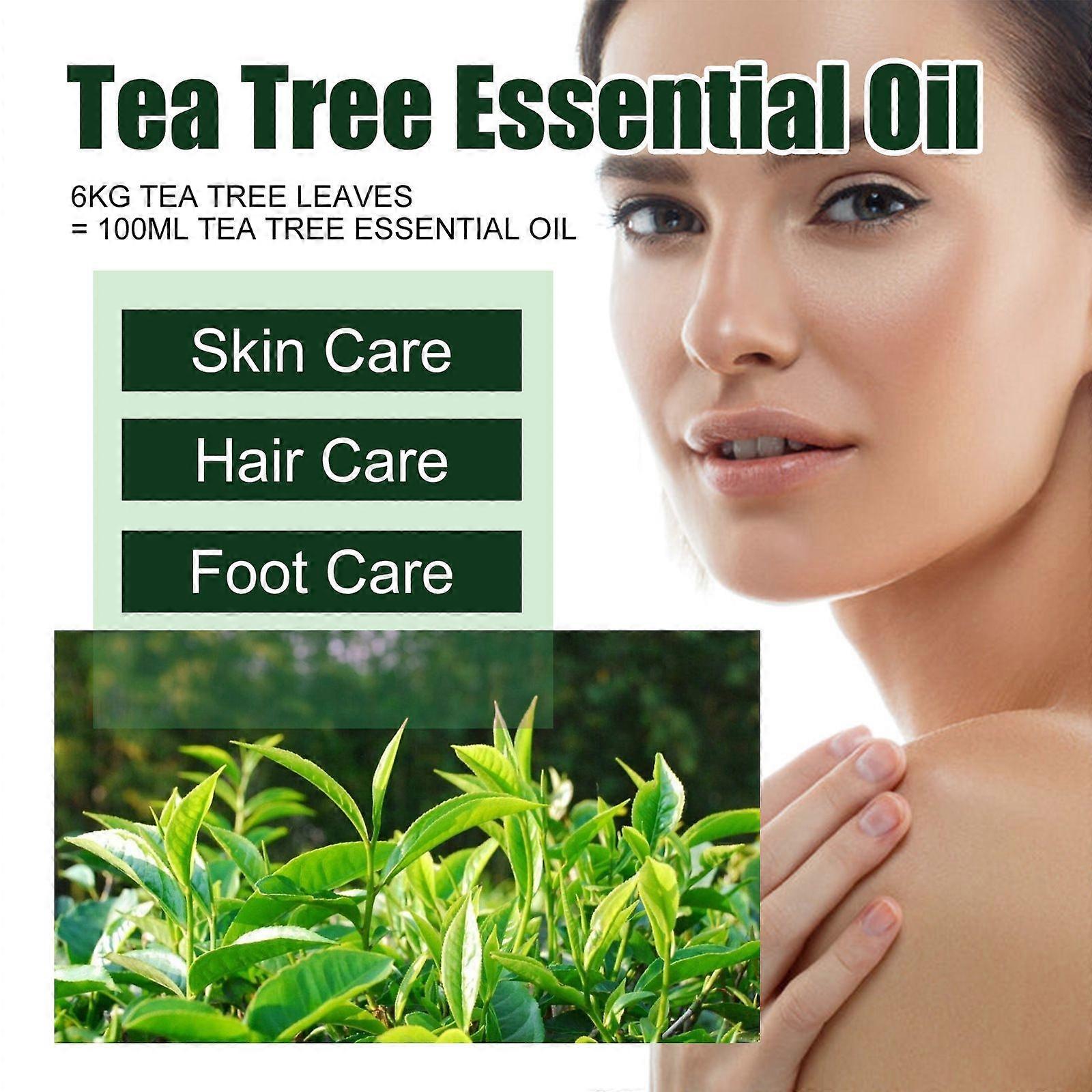 Tea Tree Oil, Organic Tea Tree Essential Oil, 30ml Pure Tea Tree Oil for Skin Moisturizes and ...