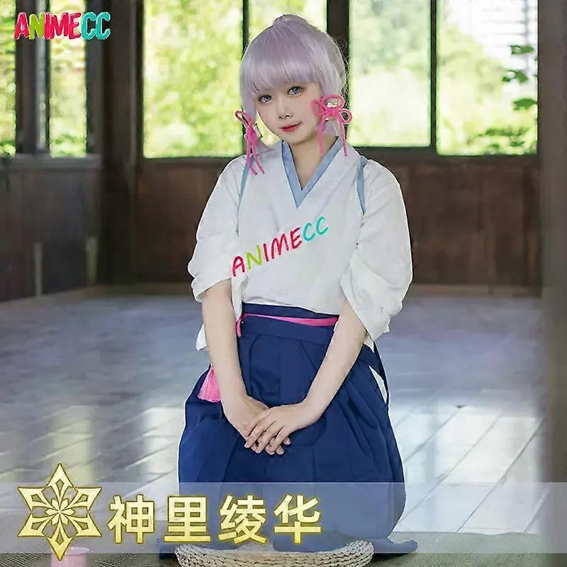 ANIMECC Genshin Impact Ayaka Kamisato Cosplay Kimono Role Cosplay ...