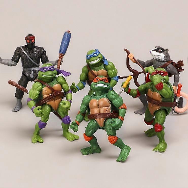 6 pcs Ninja Turtles Action Figure Cartoon Tartaruga Ninja Toys for ...