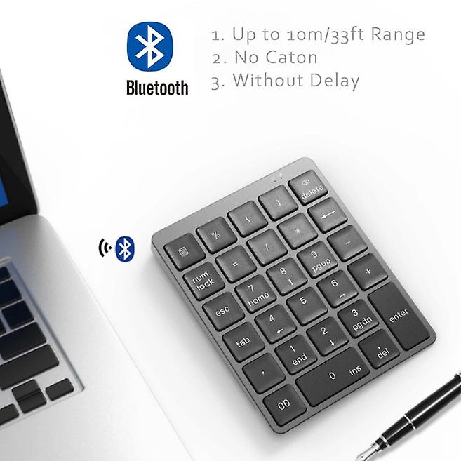 Keyboards & Keypads Aluminum Alloy 28 Keys Bluetooth Wireless Numeric ...