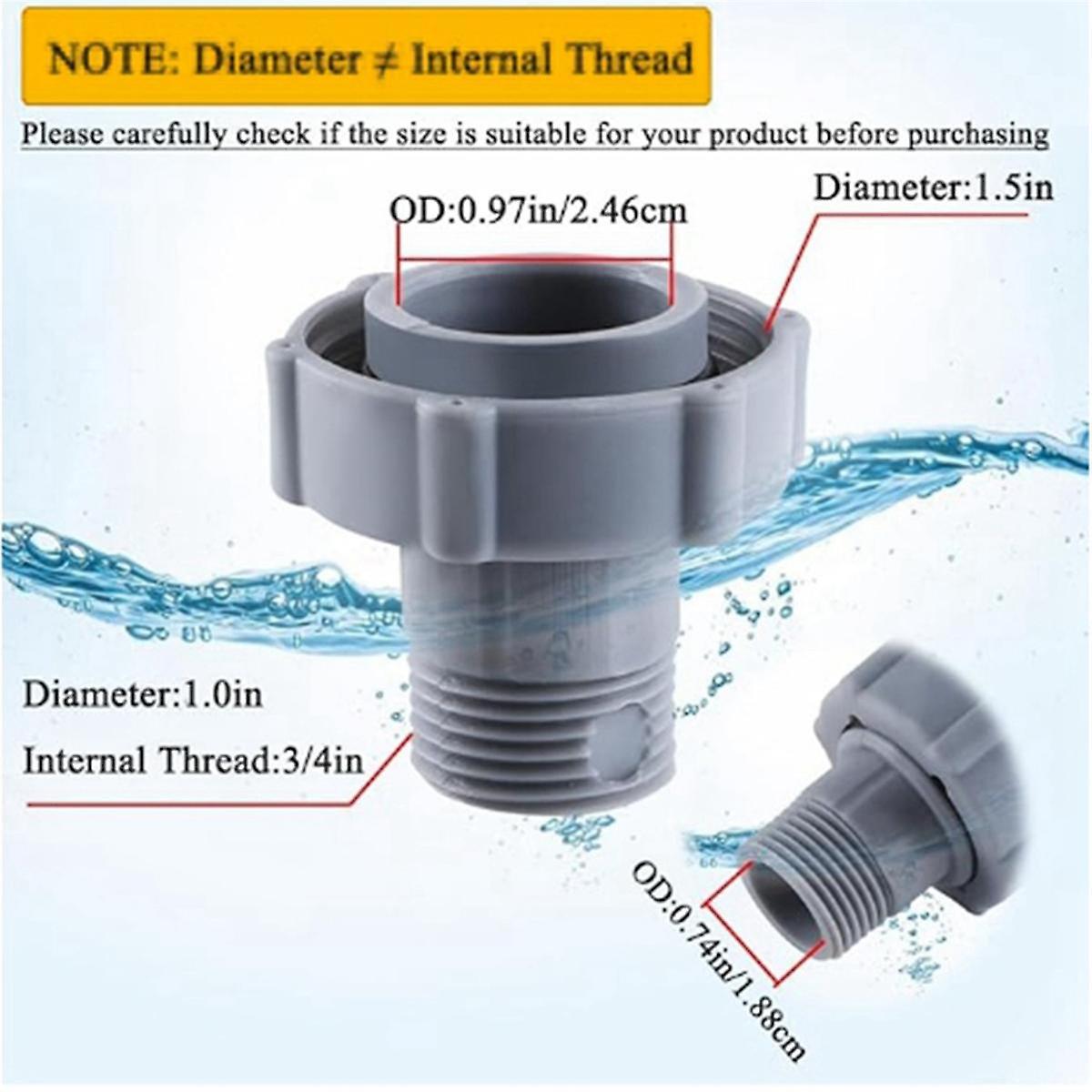 Pool Drain Fitting Connects Fits for Pool Drain Hose Connector P6D1420 ...