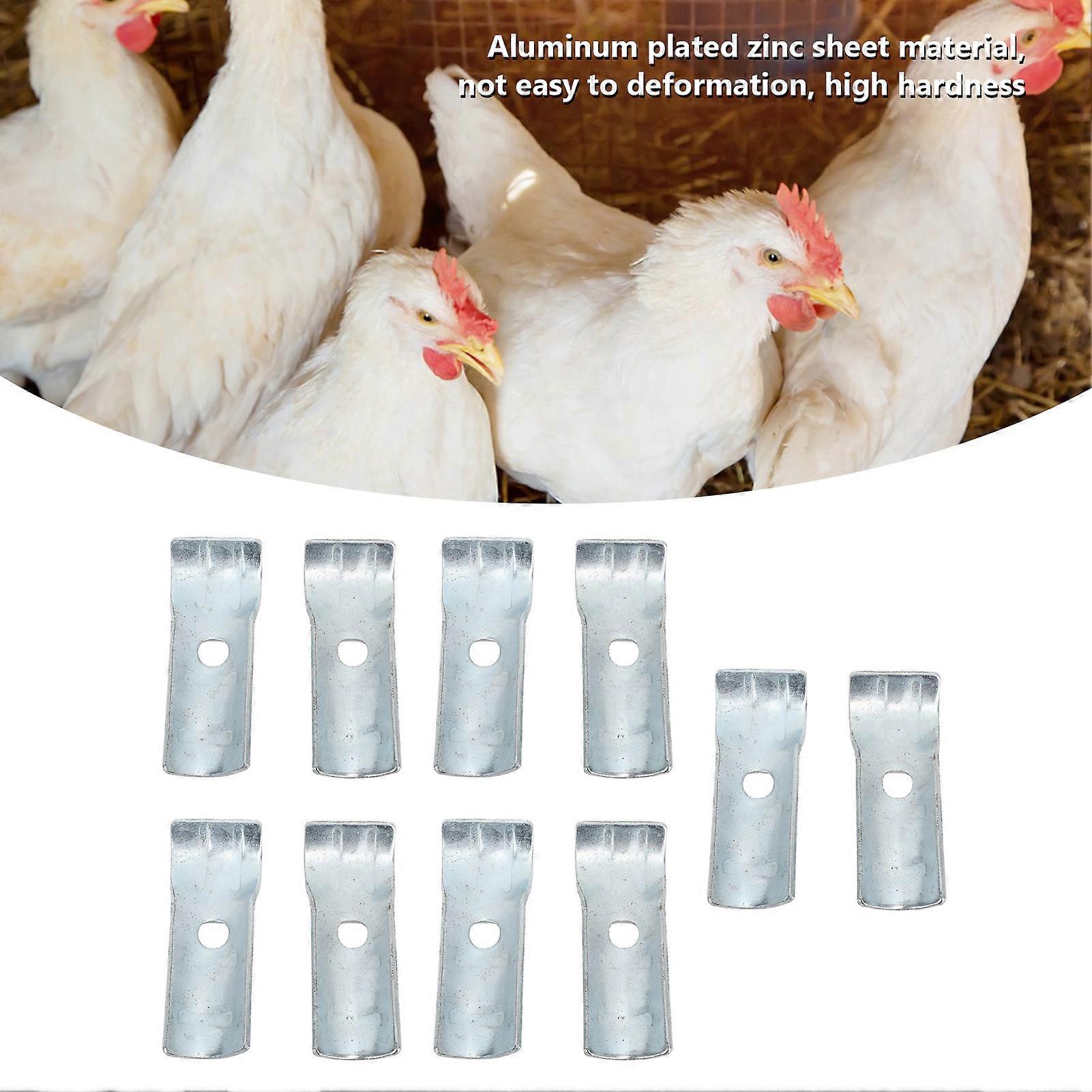 5 Sets Water Pipe Fixing Clamp Aluminum Plated Zinc Poultry Chicken ...