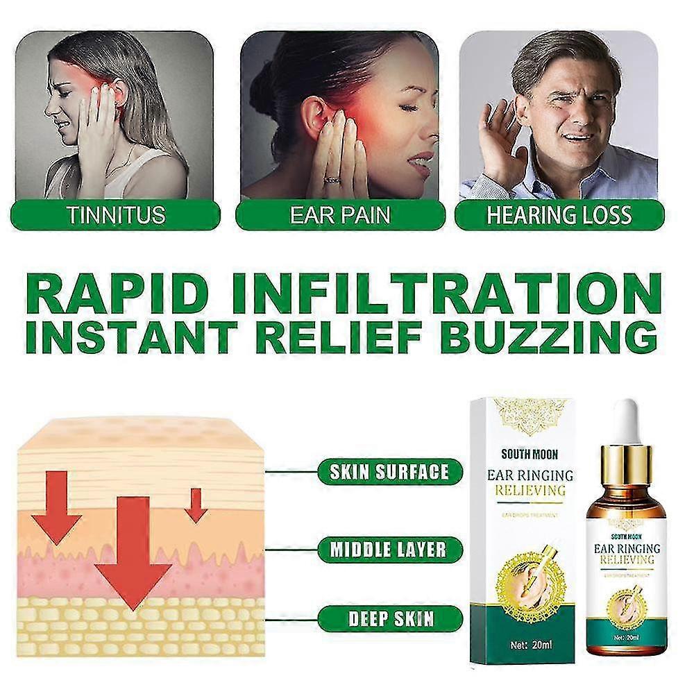 20ml Tinnitus Ear Drops Ear Ringing Gentle Relieving Health Discharge ...