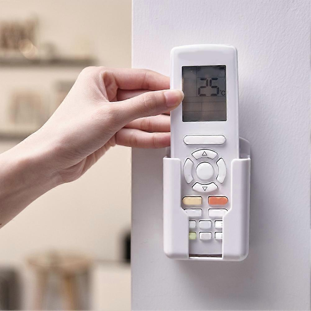 1pcs Air Conditioner Remote Holder Universal White Wall Mounted Box ...