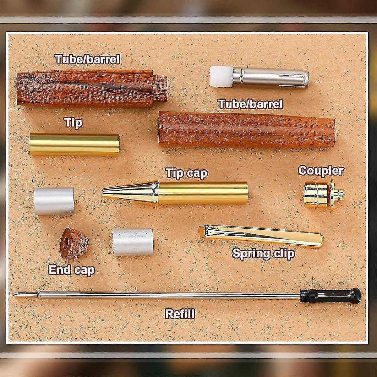 10 Pcs Pen Kits For Woodturning Pen Turning Kit Pen Making Kit Pen ...