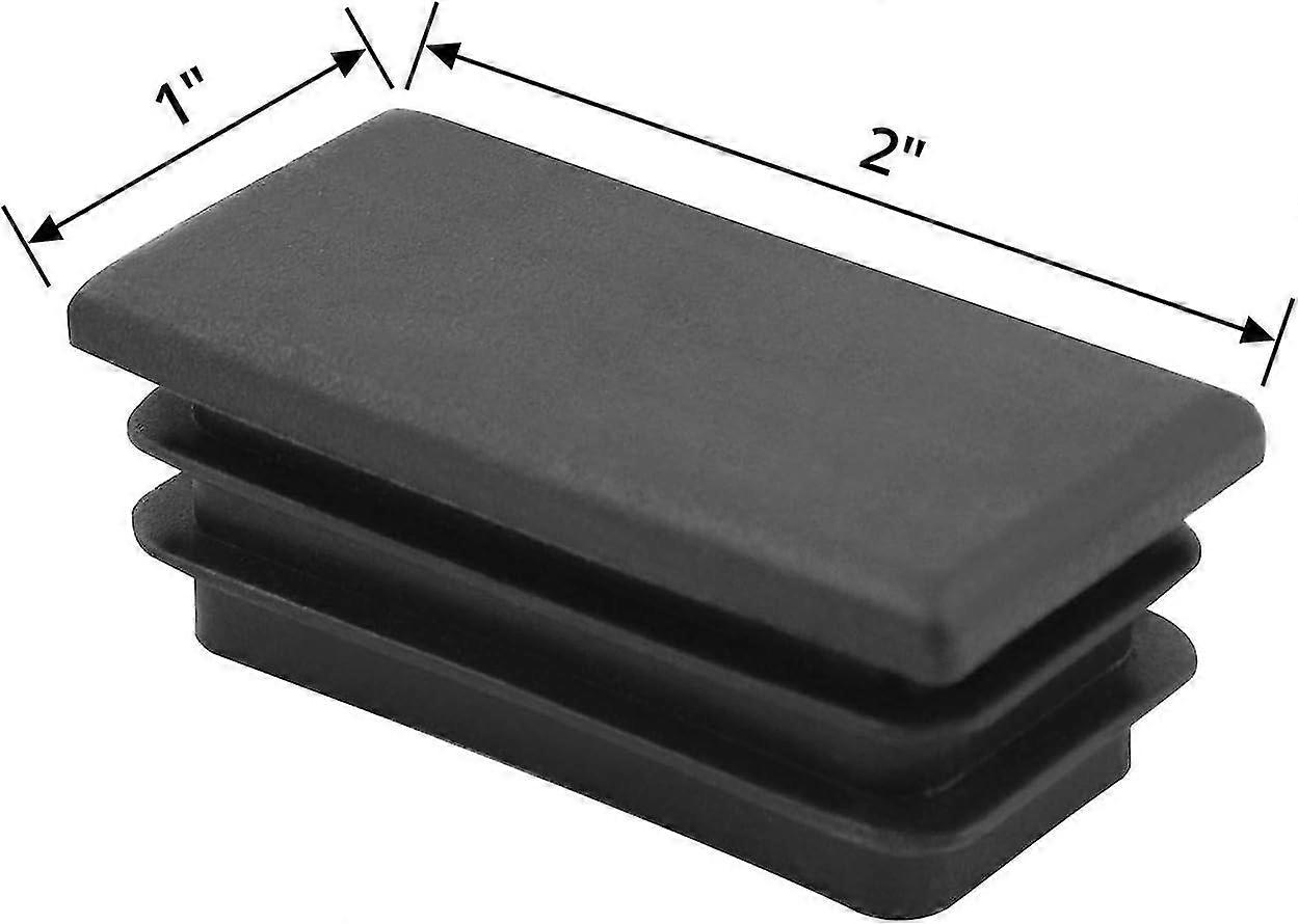Square Plastic End Caps - Inner Plugs For Furniture Tubes, 1" X 2", 10 ...