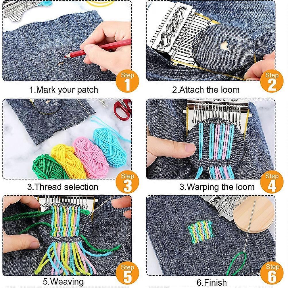 Darning Loom Small Weaving Loom Kit Wooden Weave Tool Diy Beautiful ...
