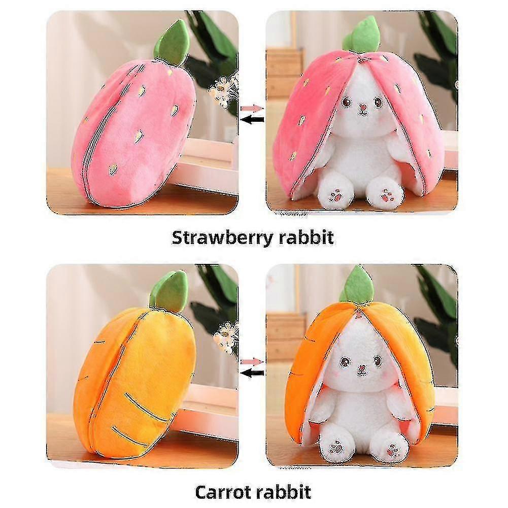Rabbits Muppet Toys Reversible Carrots Strawberrys Bunny Pillow Plush ...
