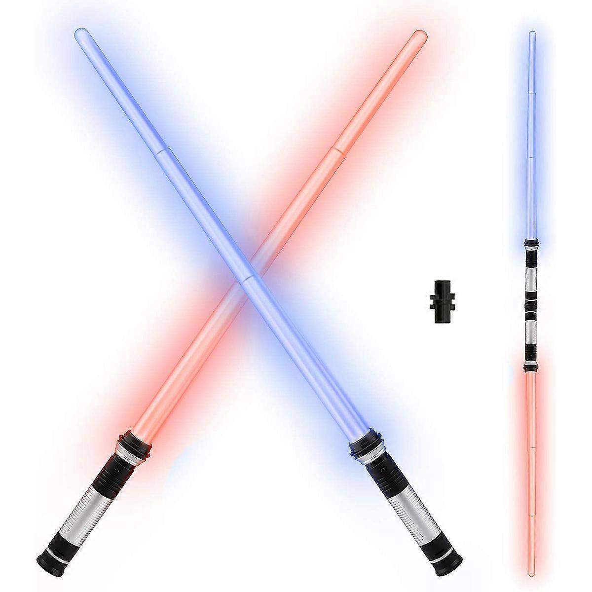 2 In 1 Lightsaber Light Up Sword Toy With 7 Colors Changing Halloween ...