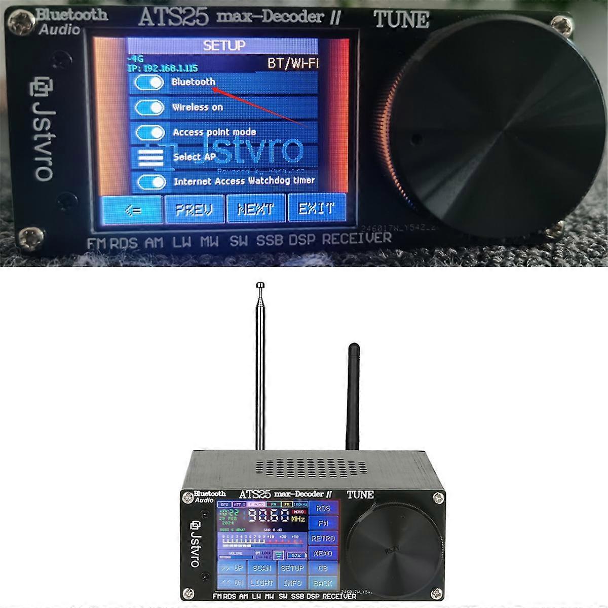 ATS25 Max Decoder Full Radio DSP FM LW MW SW SSB Receiver 2.4 Inch Touch Screen 64-108MHz ...