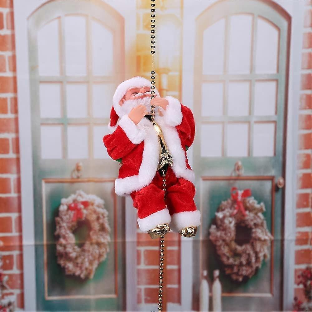 Santa Claus Musical Climbing Rope Climbing Santa Claus on Ladder with ...