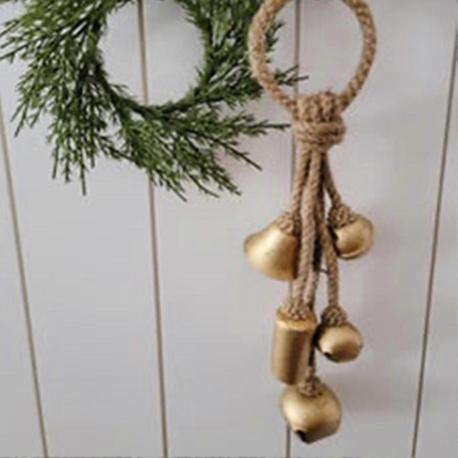 Large Rustic Vintage Cow Bells Retro Style Hanging Rope Bells For Front ...