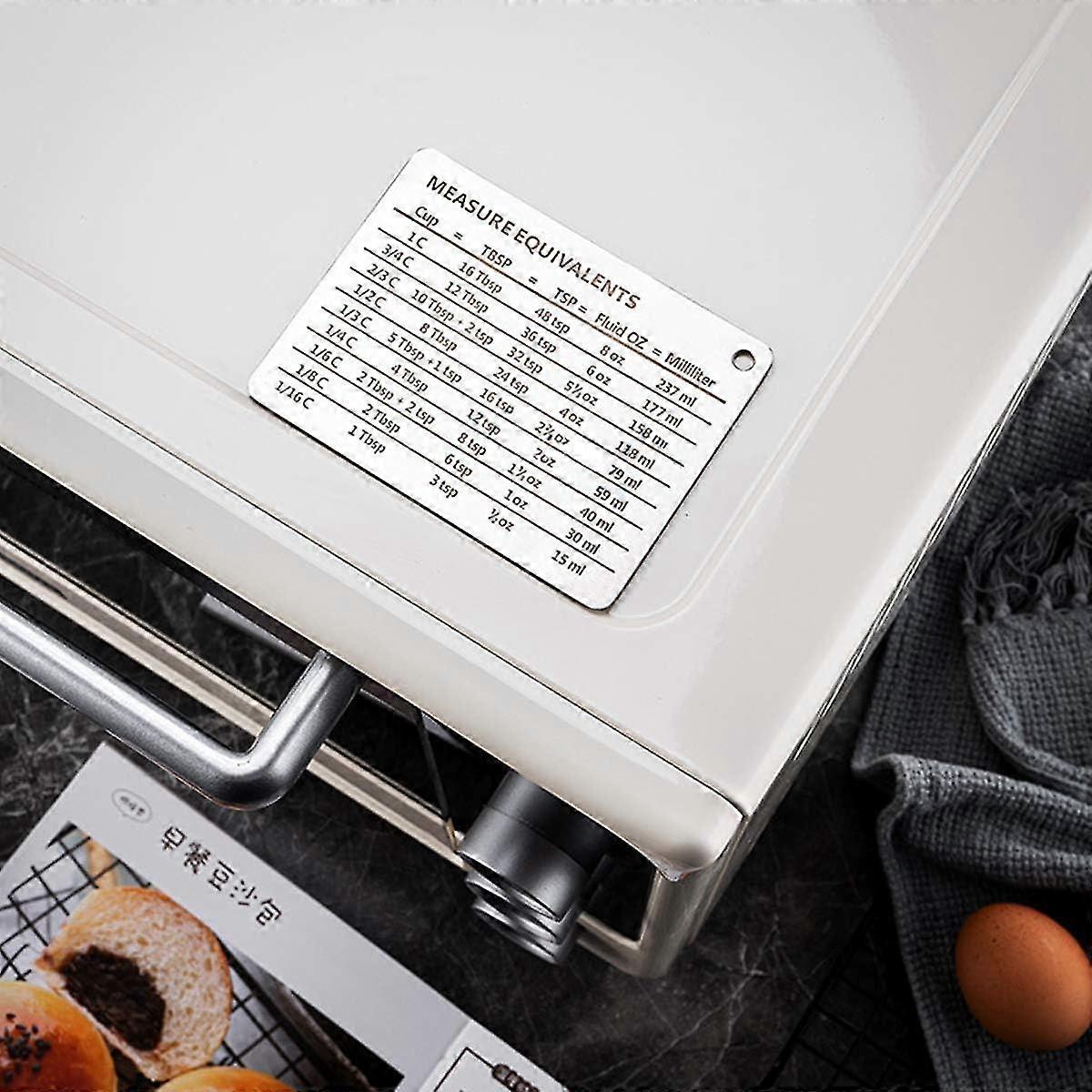 Magnetic Kitchen Conversion Chart, Stainless Steel Refrigerator Magnet ...