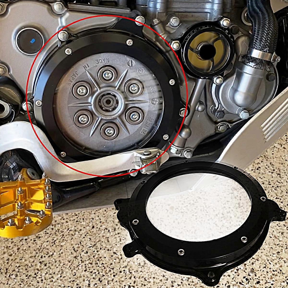 Black Billet Aluminum Clear Engine Clutch Cover For Suzuki DRZ 400 S SM ...