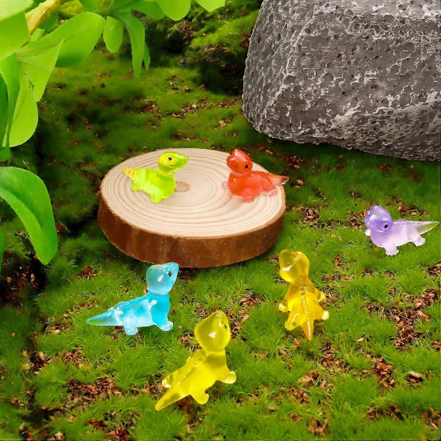 60Pcs Luminous Mini Resin Lizard, Miniature Lizard Figurines Glow in ...
