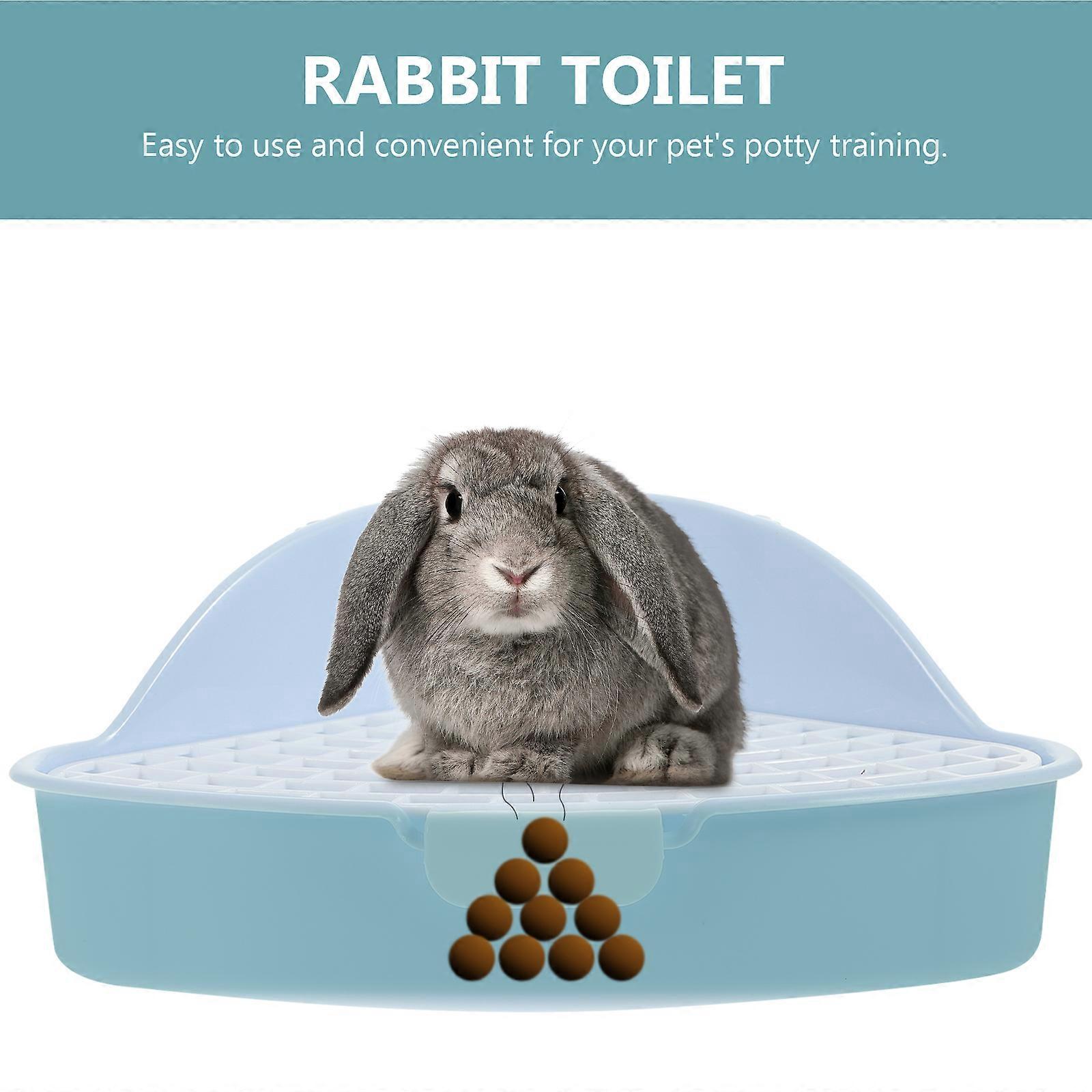 Bunny Litter Box Pet Toilet Triangle Potty Trainer Corner Litter ...