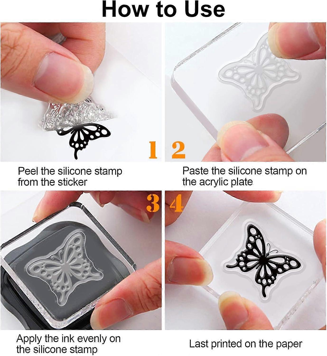 PVC Plastic Stamps for DIY Photo Album Decorative Cards Making Stamp ...