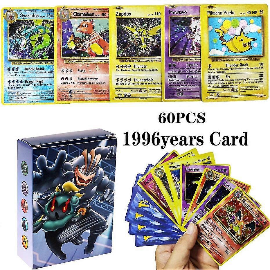 New 1996 Years Diy Pokemon English Flash Cards Vstar Gx V Vmax Ex Mega Charizard Ninetales ...