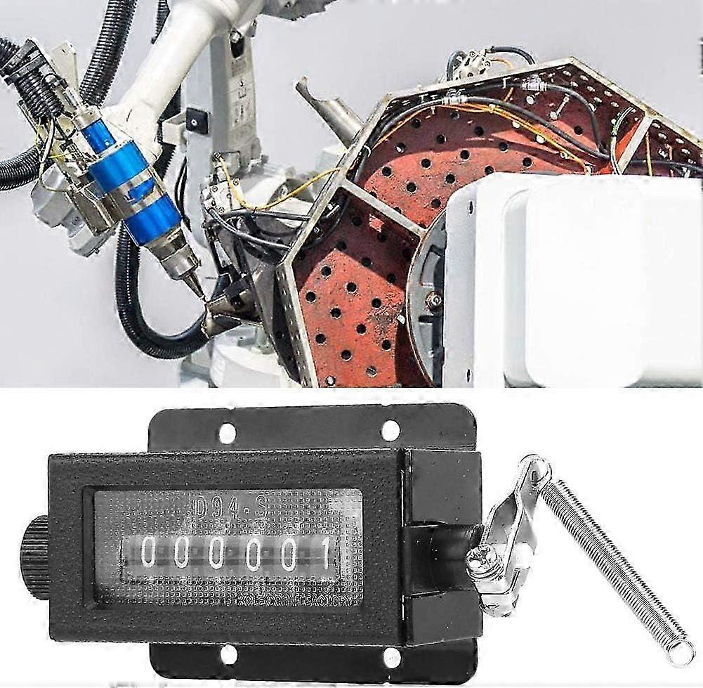 D94-S 6 Digit Manual Count Counter 0-999999 Mechanical Reset Draw ...