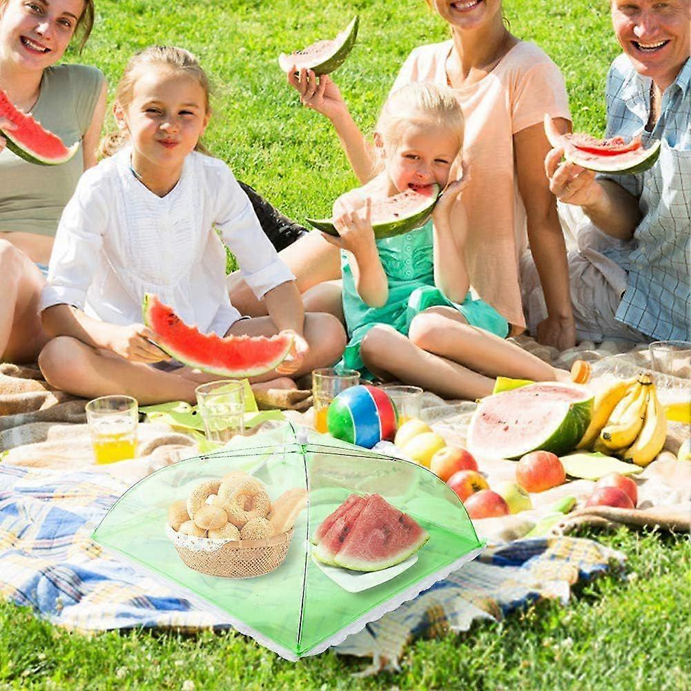 4pcs Foldable Food Cloche Fly Repellent Mesh Food Cover Folding Tent ...