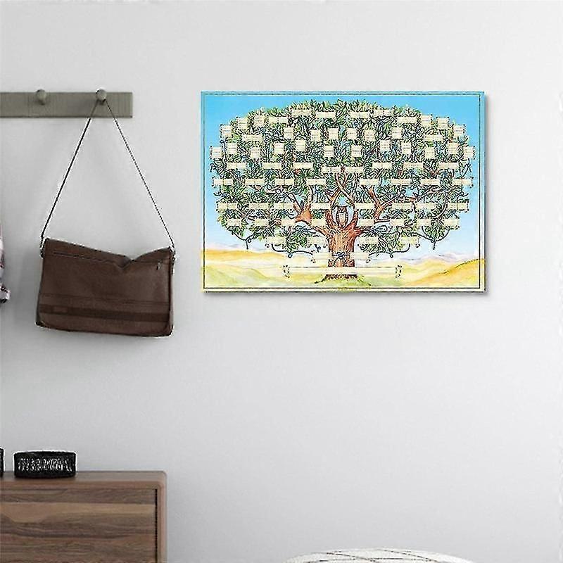 Family Tree Chart to Fill in 6 Generation Genealogy Poster Blank ...