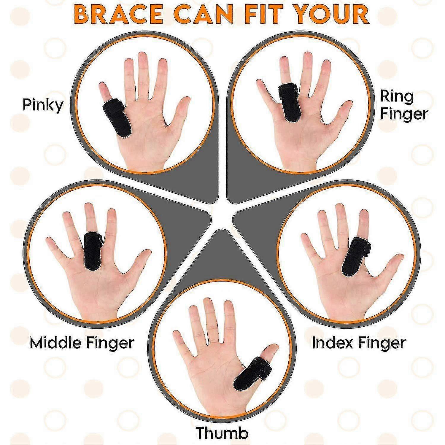 3 Pack Trigger Finger Splint - Support Brace For Middle, Ring, Index ...