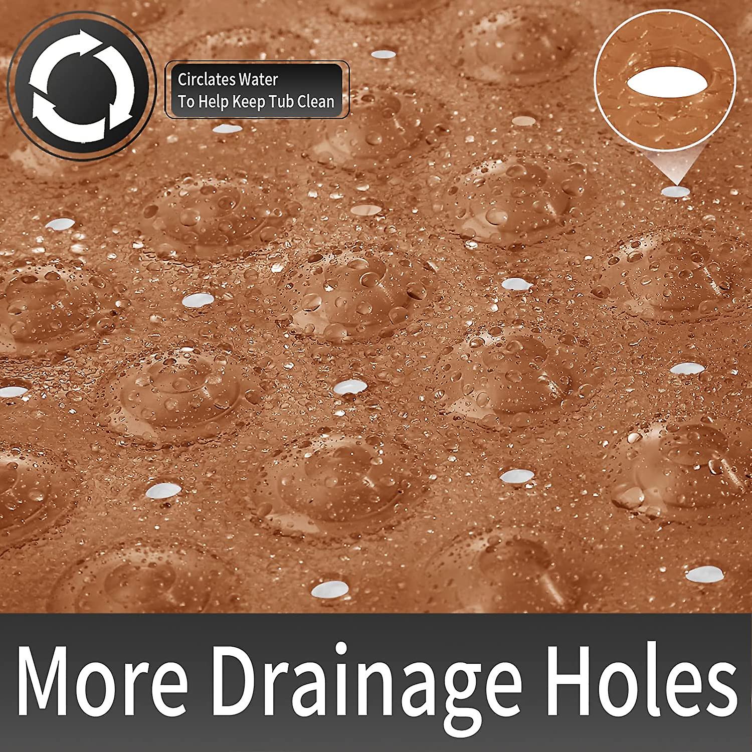 Square Bath Shower Tub Mat For Bathroom, Non Slip Bathtub Mats With ...