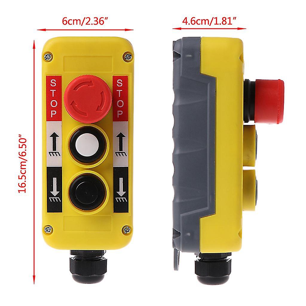 Waterproof Industrial Push Button Switch Emergency Stop For Electric ...
